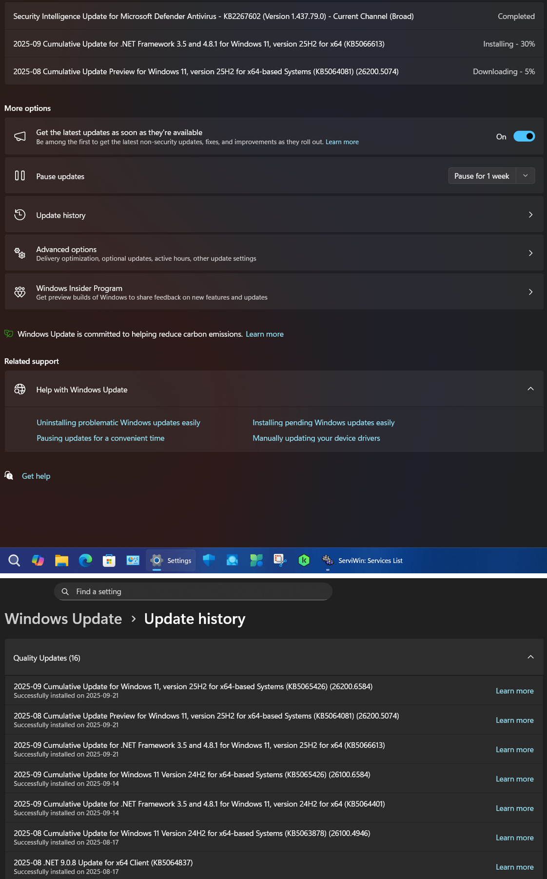 Can not install 2025-09 Cumulative Update for Windows 11 Version 24H2 ...