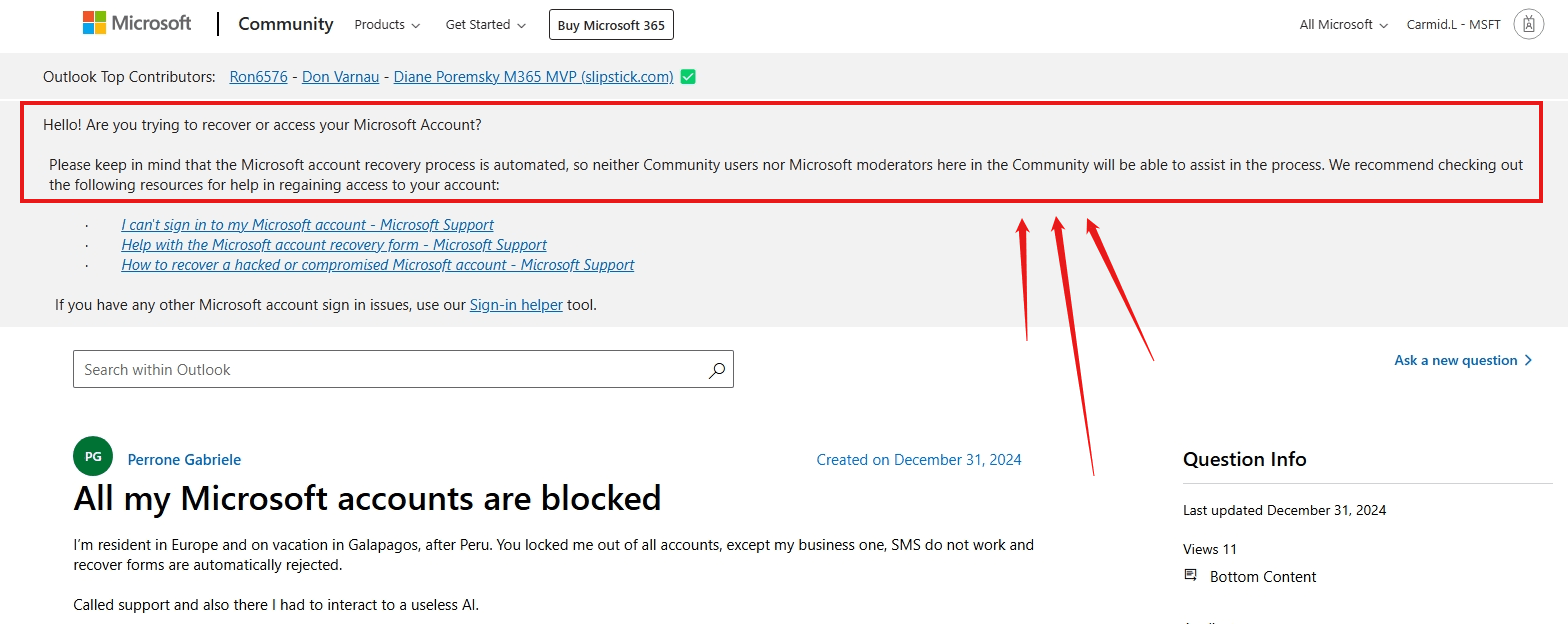 All my Microsoft accounts are blocked - Microsoft Q&A