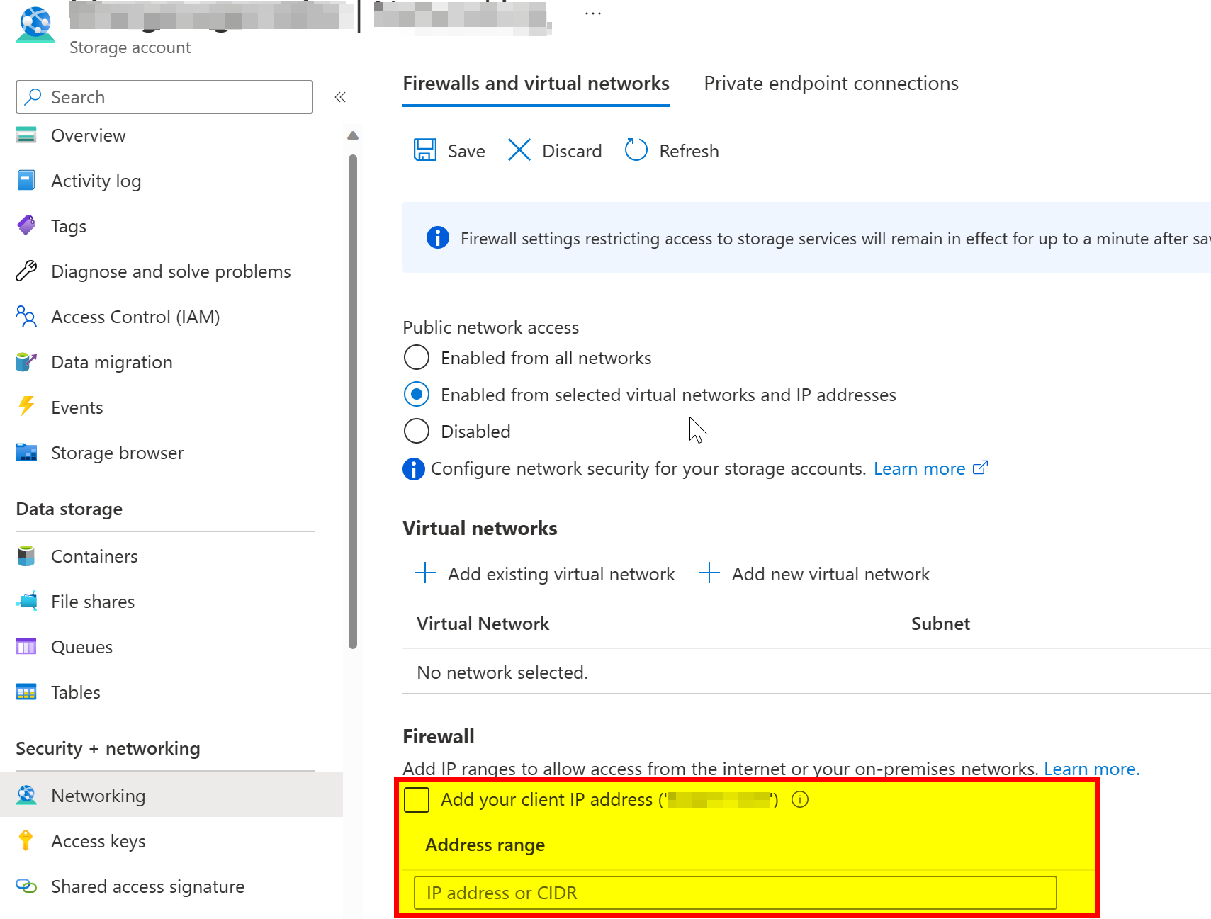How to provide limited Public Access to a Container in a Storage Account? - Microsoft Q&A