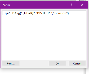 How to use the DAvg in Expression Builder - Microsoft Q&A