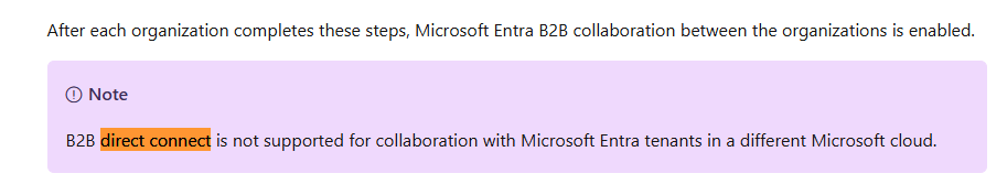 Is Entra B2B Direct Connect supported for 365D customers? - Microsoft Q&A