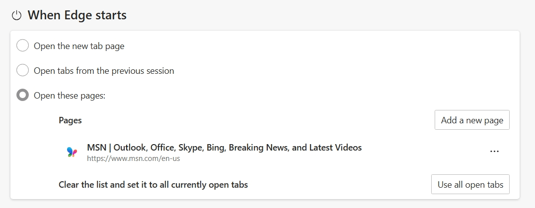 msn as my home page. - Microsoft Q&A