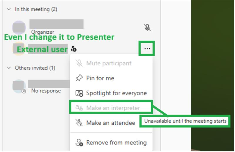 Hosting a Teams Webinar for external client - they are bringing a ...
