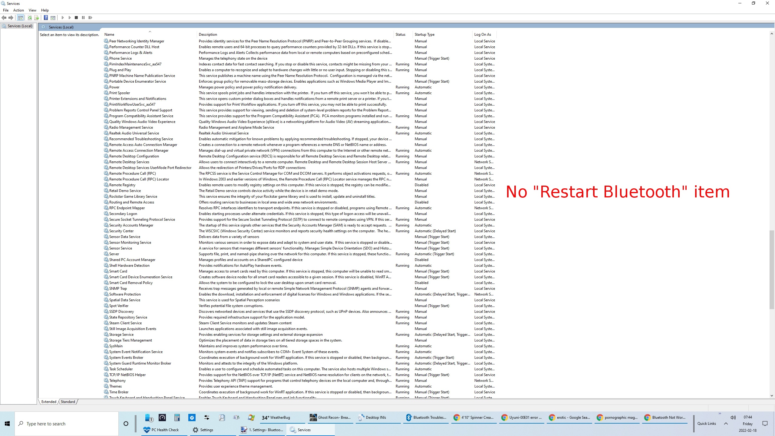 Bluetooth Missing in Device Manager - Microsoft Q&A