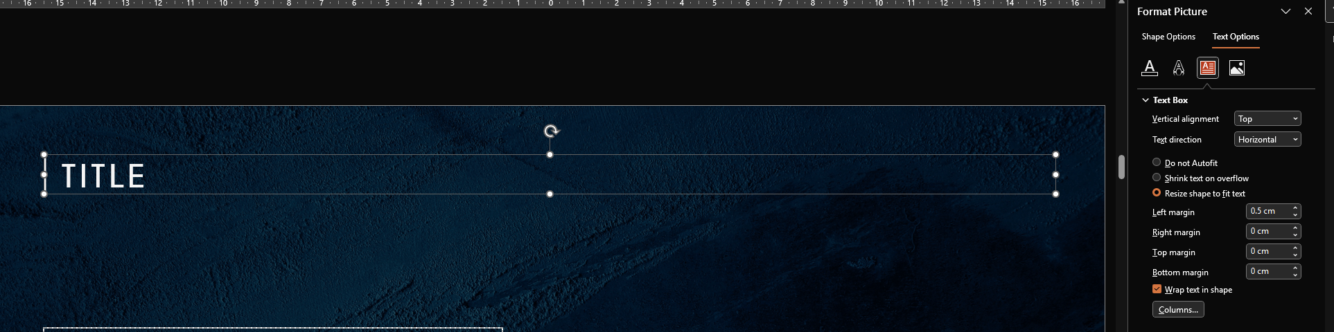 'Resize shape to fit text' not working on slide Reset despite being set ...
