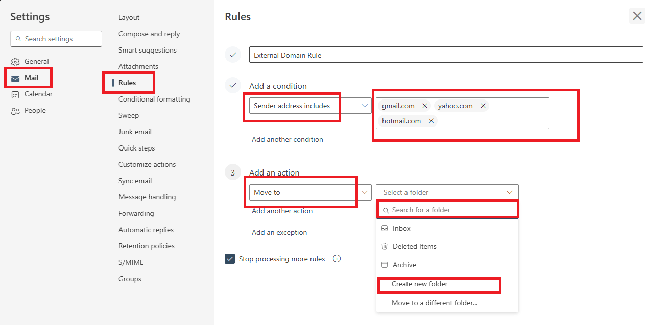 Outlook rule for categorizing any external email. - Microsoft Q&A