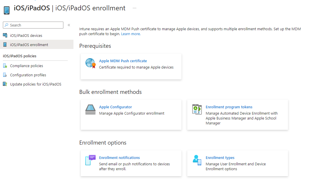 Do I need 'Enrollment program tokens' for IOS to fully manage a ...