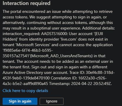 Issue while logging in to Azure/Entra portal - AADSTS160021/AADSTS16000/AADSTS50020 - Microsoft Q&A