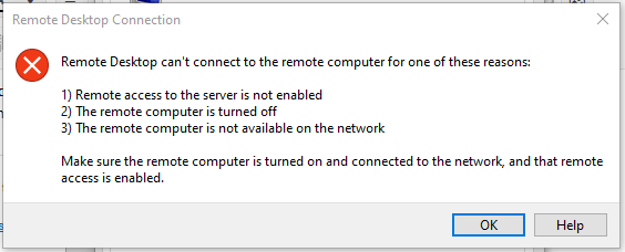 Remote Desktop Connection blockage - Microsoft Q&A