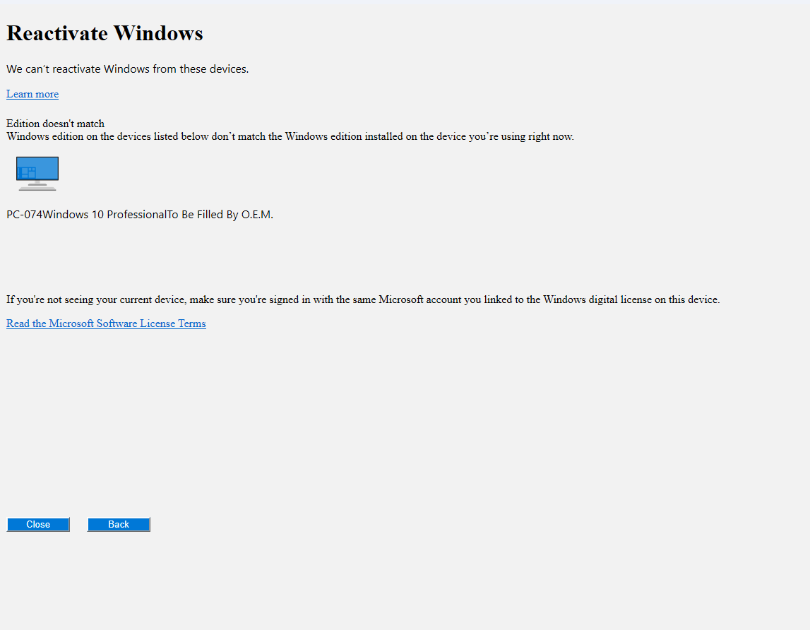 Unable to Activate Windows 11 Home - Microsoft Q&A
