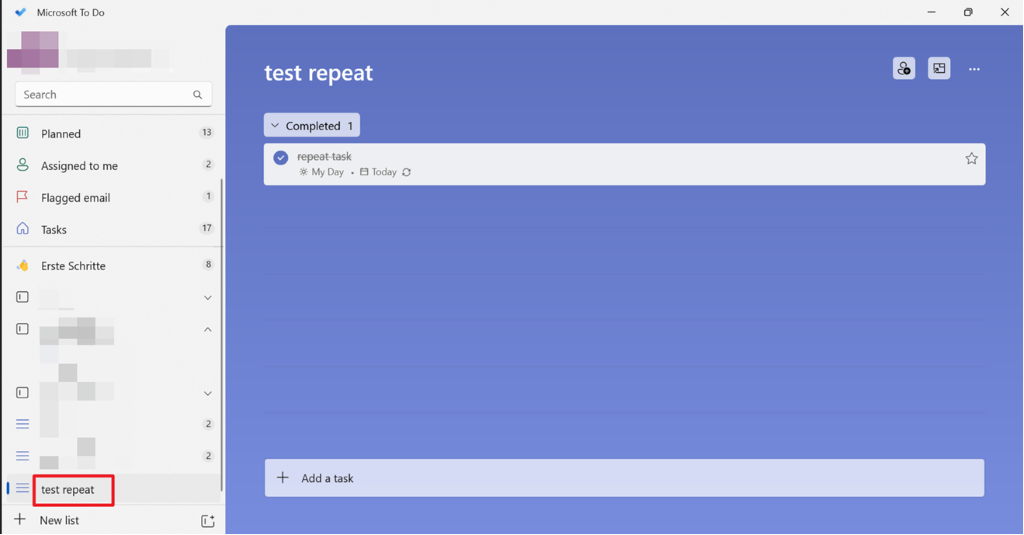 To do recurring tasks still not resolved - Microsoft Q&A