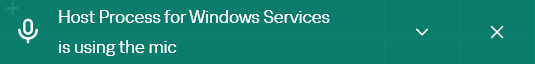 Windows Host Process using your mic. - Microsoft Q&A