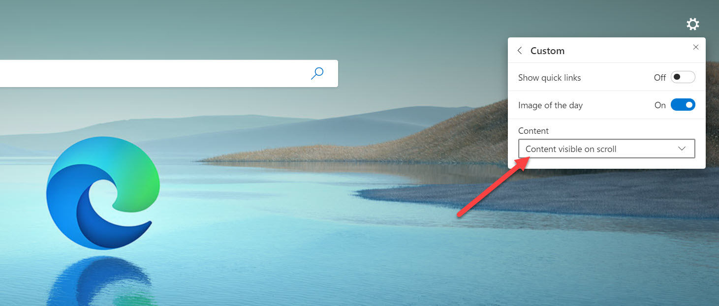 How to get the Bing Image of the day on the opening screen of the NEW ...