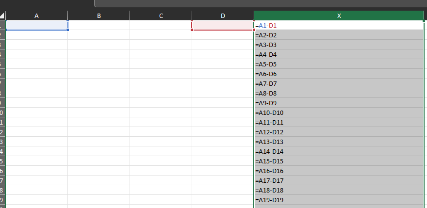 Dragging an absolute reference formula down a column in Excel so that ...