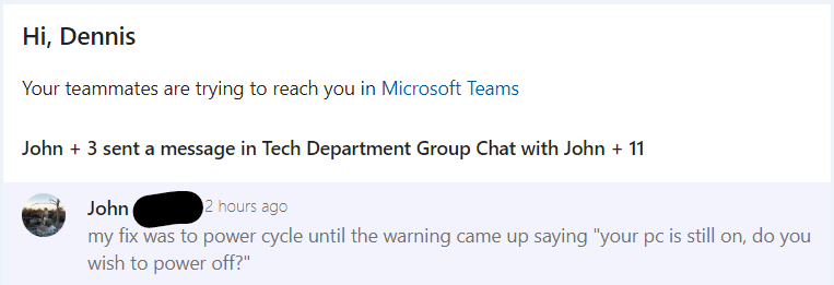 Teams Message preview in Outlook - Microsoft Q&A
