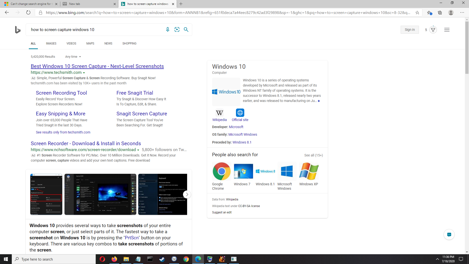 Can't change search engine for the search box! - Microsoft Q&A