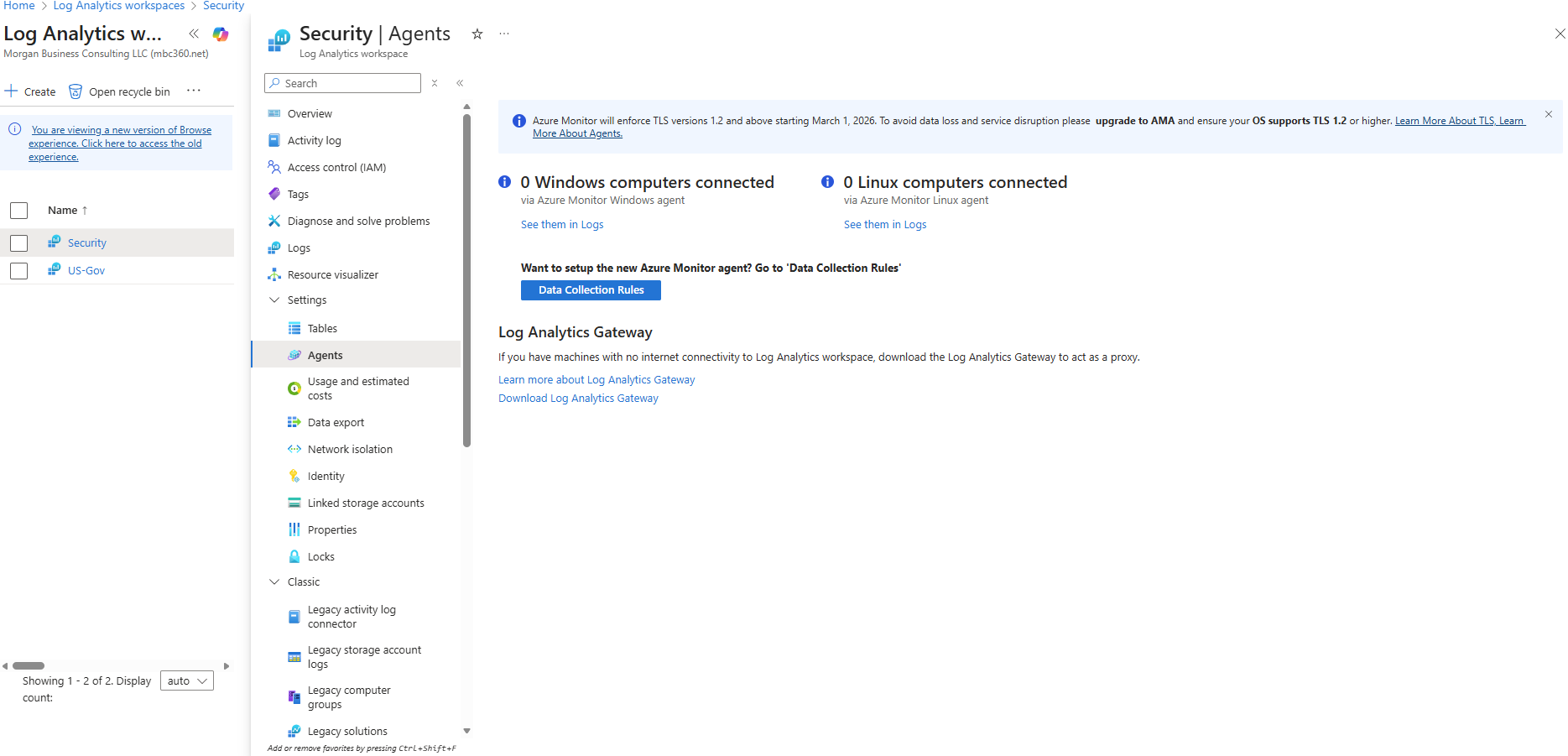 Missing Agent Management in Sentinel - Microsoft Q&A