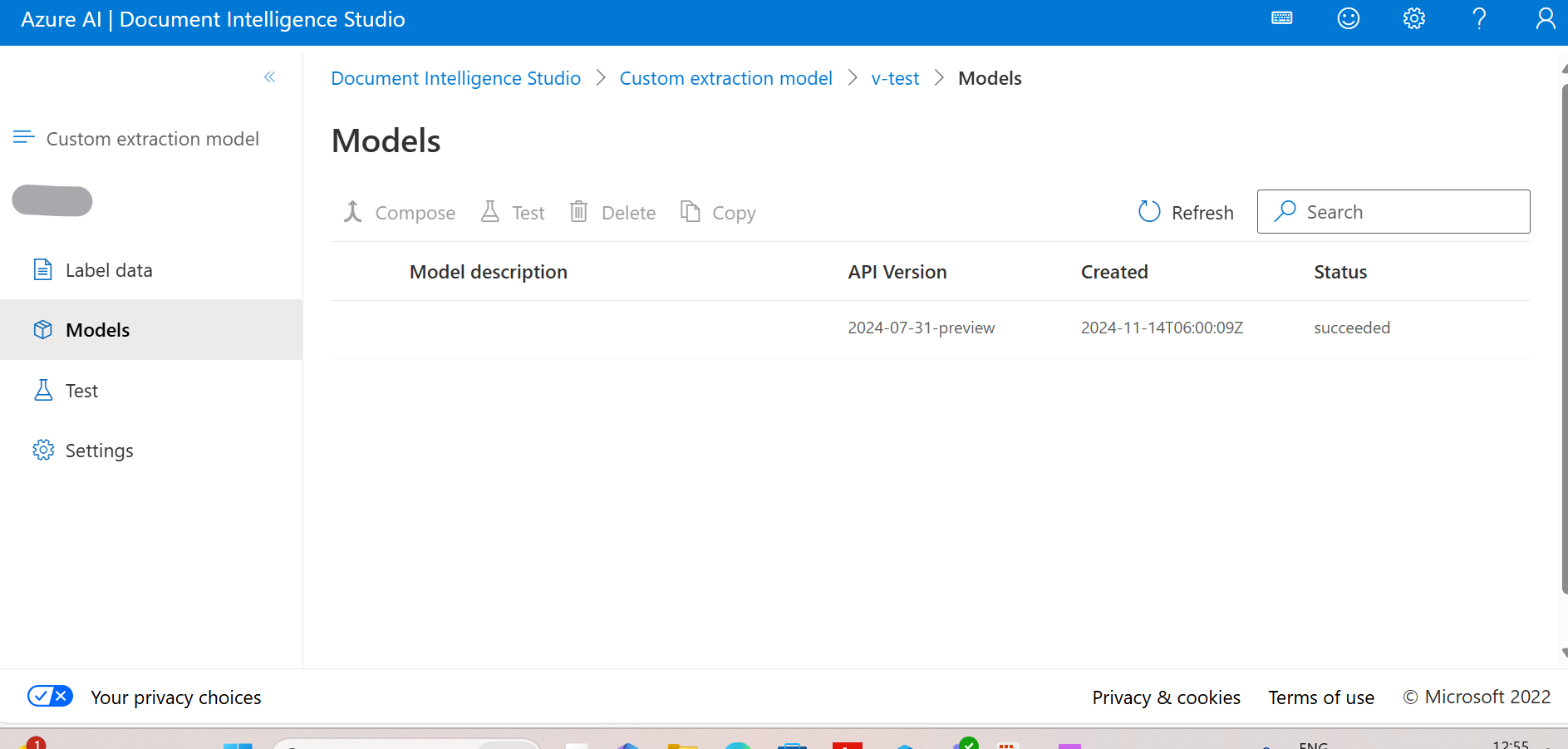 How to resolve Document Intelligence Custom Extraction Model Build ...