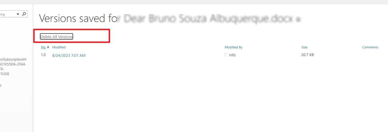 Version history fills oneDrive - Microsoft Q&A