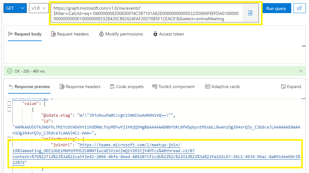 How to link driveItem with onlineMeeting - Microsoft Q&A