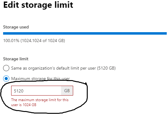 onedrive storage limit - Microsoft Q&A