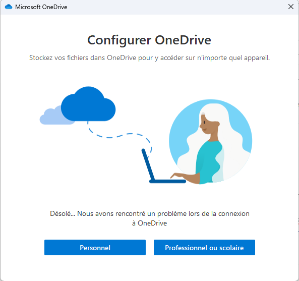 Problème de connection onedrive erreur 0x8004e4c4 - Microsoft Q&A