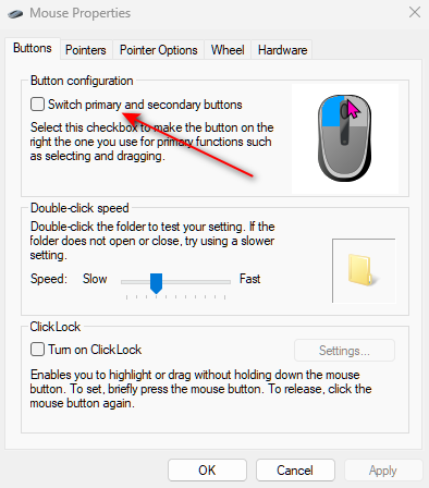 Having to press lower left corner instead of lower right corner in ...