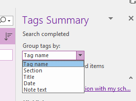 How to use OneNote search with tags? - Microsoft Q&A