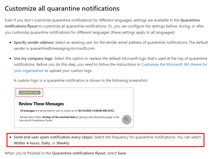 repeated notification emais receivedl for 1 quarantine email for 2 days ...