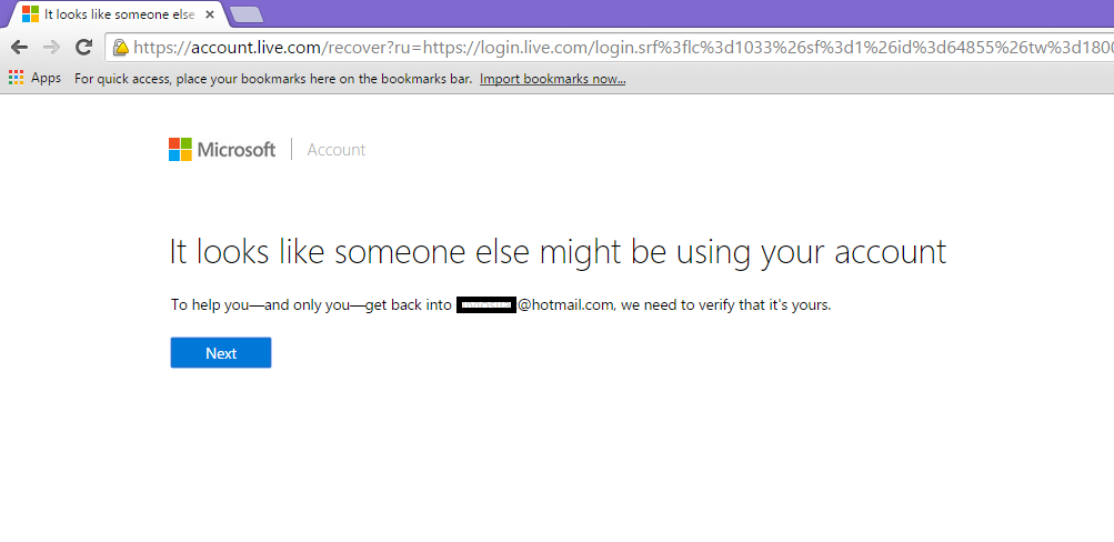 I got the "Someone else might be using your account"? What does it mean ...