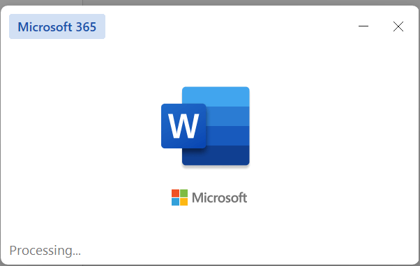 Word is stuck on processing - Microsoft Q&A