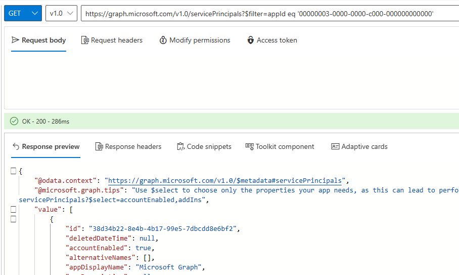 Resource 'ee372787-fb0b-43f7-91f2-19215f0252e7' does not exist or one of its queried reference ...