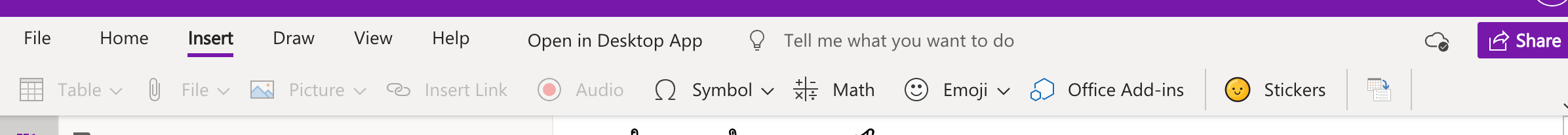 OneNote Insert buttons not functioning - Microsoft Q&A