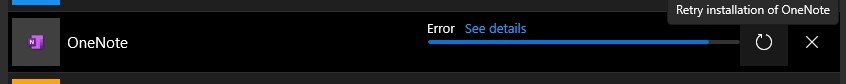 Unable to install, uninstall, and reinstall Onenote App from Ms Store ...