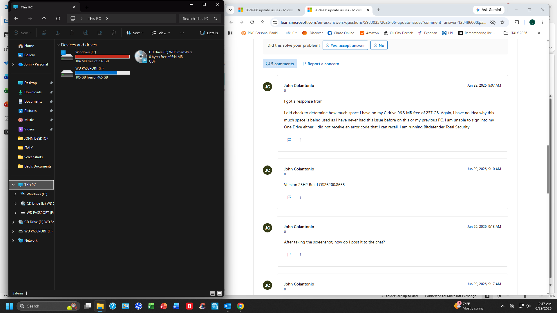 2026-06 update issues - Microsoft Q&A