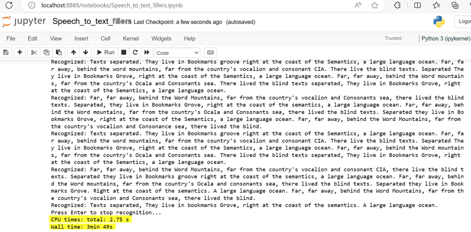Transcription is being cut off using Azure SDK Speech to Text ...