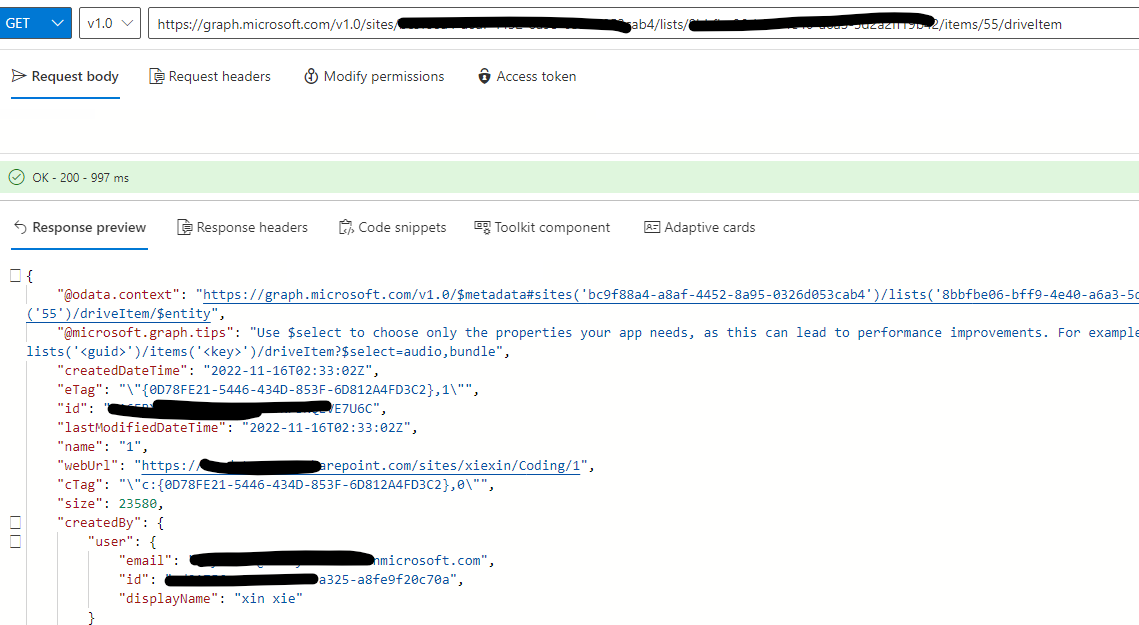 Micorsoft Graph Rest Api itemNotFound Problem - Microsoft Q&A Micorsoft Graph Rest Api itemNotFound Problem - Microsoft Q&A