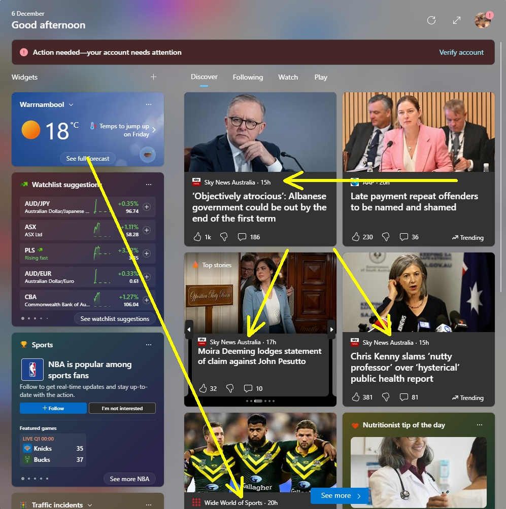 how do i block content on the news feed? - Microsoft Q&A