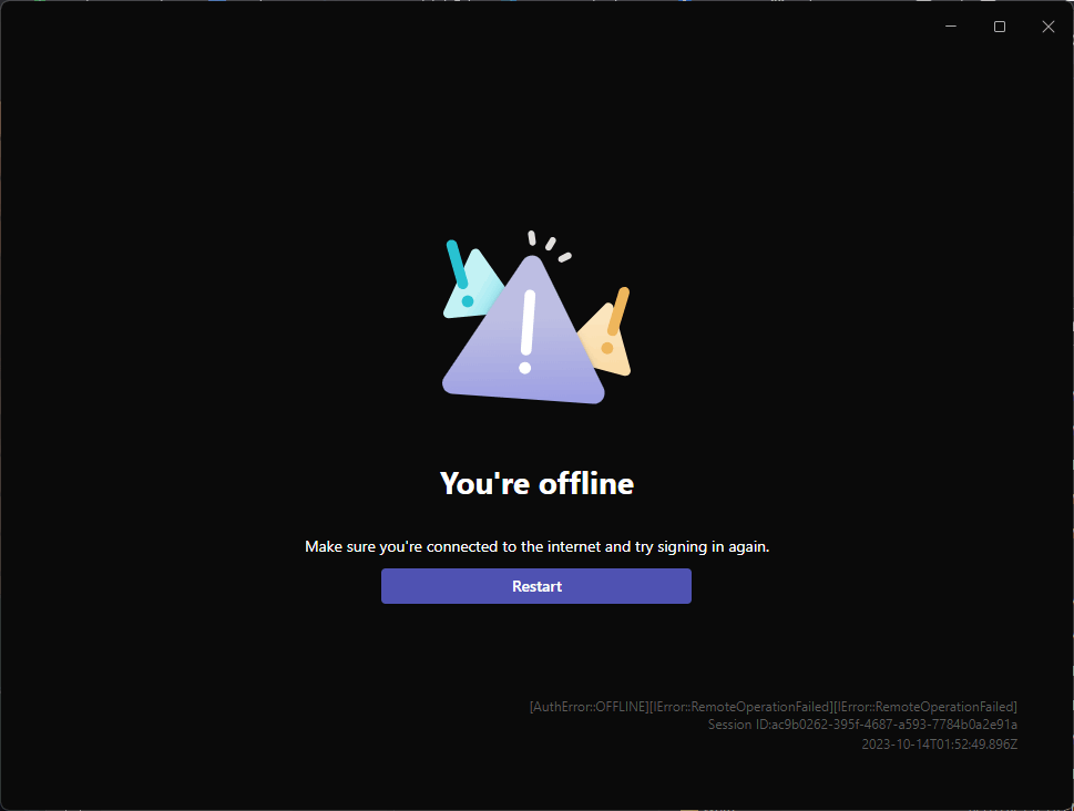 I cannot log into Microsoft Teams (Work/School account), despite trying ...