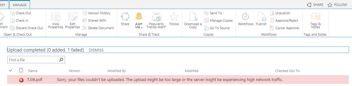 File Upload Issue in SharePoint Online - Microsoft Q&A