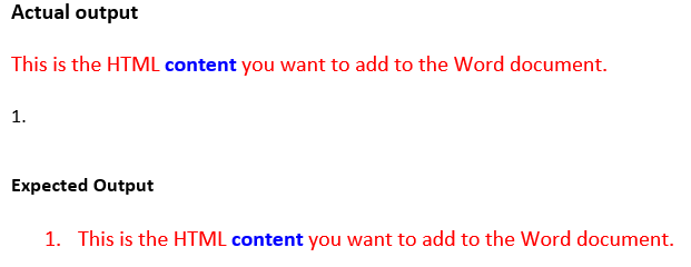 Unable to add bullet points at a proper position to a paragraph ...