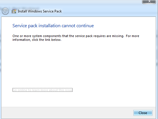 Windows 7 Eternity Service Pack 1 (Not Working) - Microsoft Q&A