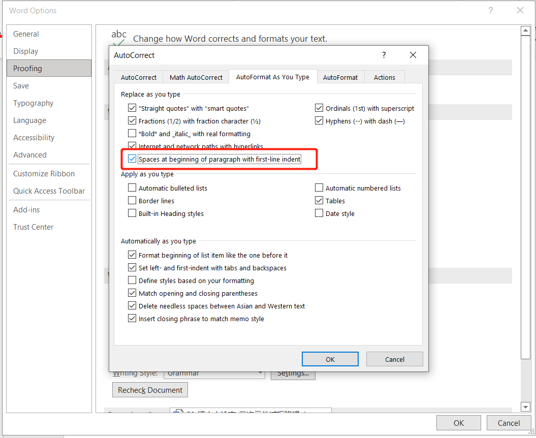 How to cancel the function of auto indentation? - Microsoft Q&A
