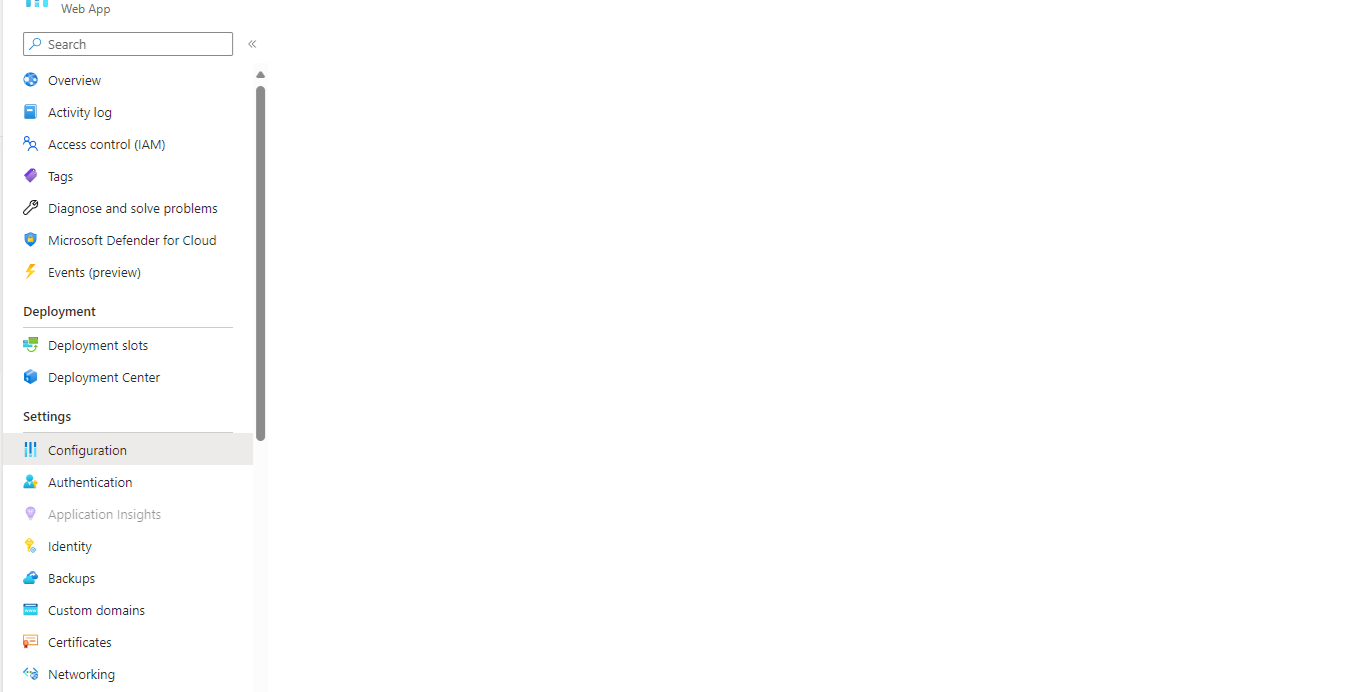 Cannot view configuration and deployment center in App Service and Function Apps - Microsoft Q&A