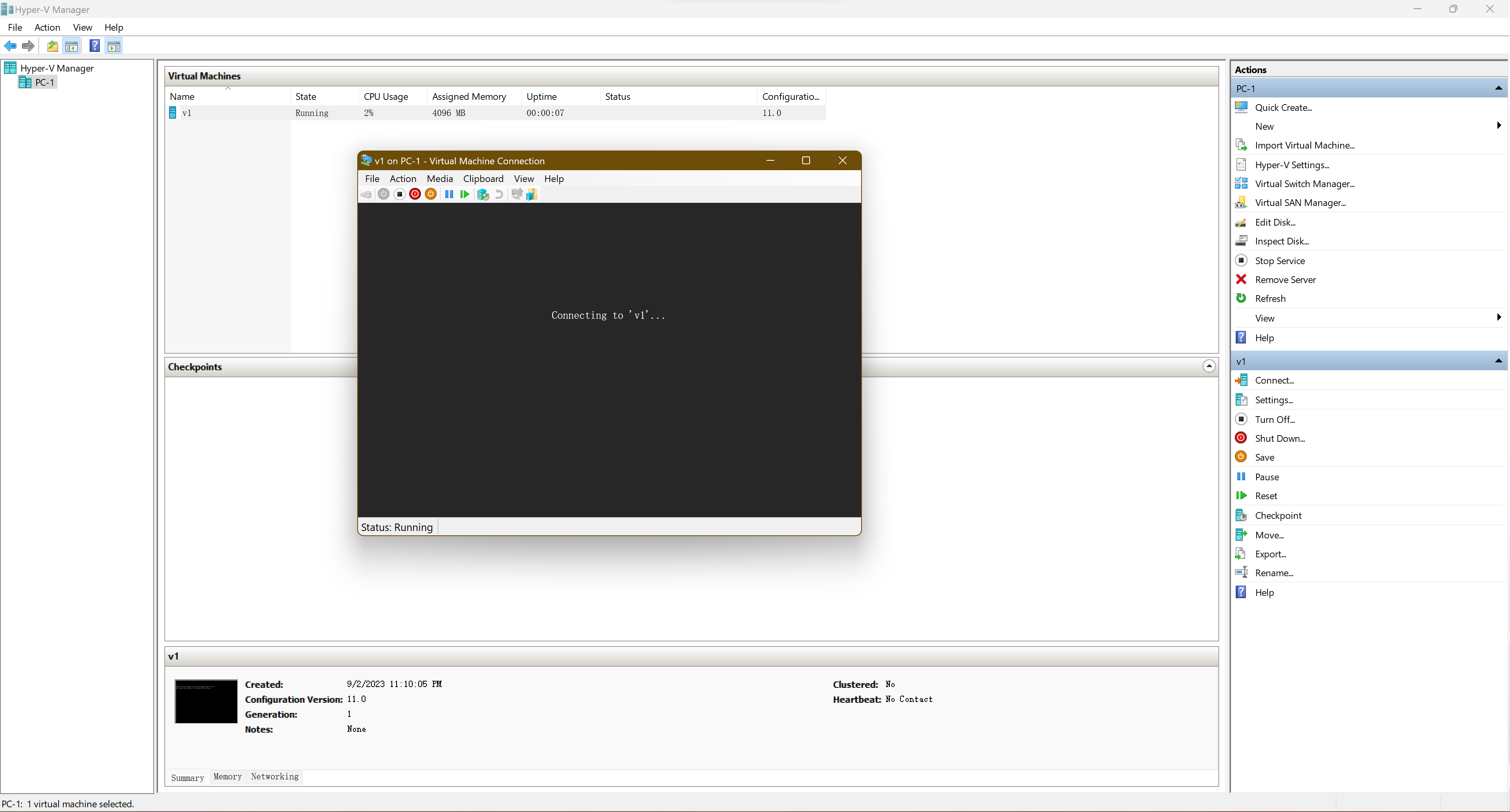 Hyper-v cannot connect to virtual machine (Connecting to virtual ... Hyper-v cannot connect to virtual machine (Connecting to virtual ...