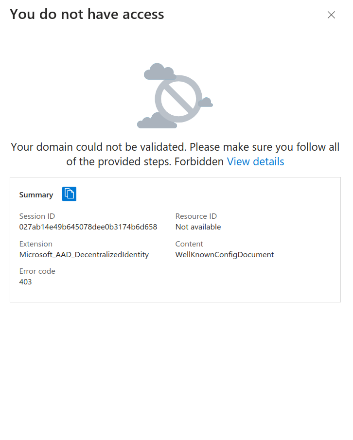 Error while verifying custom domain name did-configuration file. - Microsoft Q&A