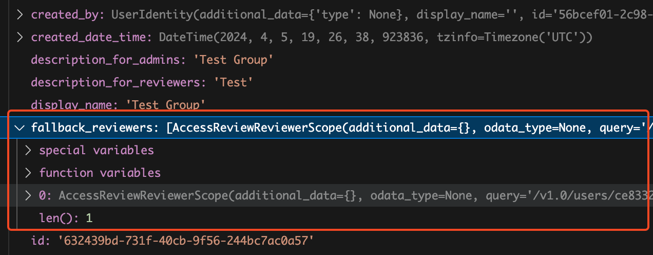 How To Create Access Review With Fallbackreviewers In Python Graph Api Sdk Microsoft Qanda