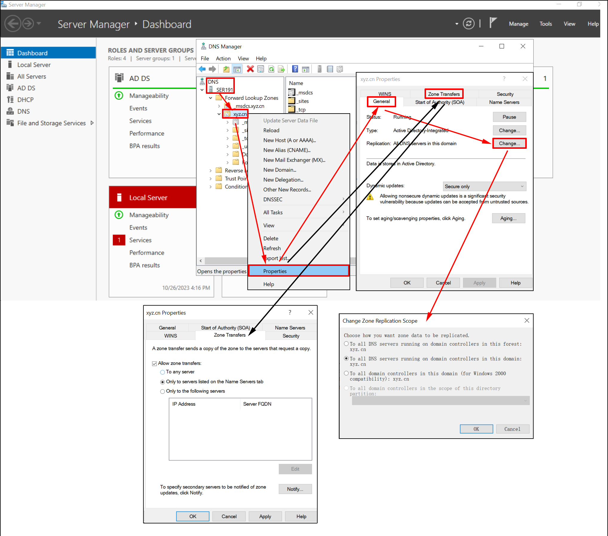 zone replication and zone transport - Microsoft Q&A