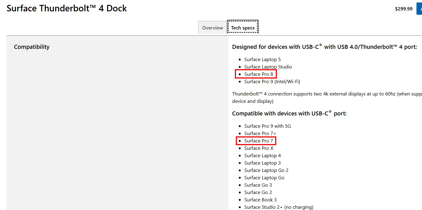 Surface Pro 8 - USB-C does not detect either of my monitors running ...
