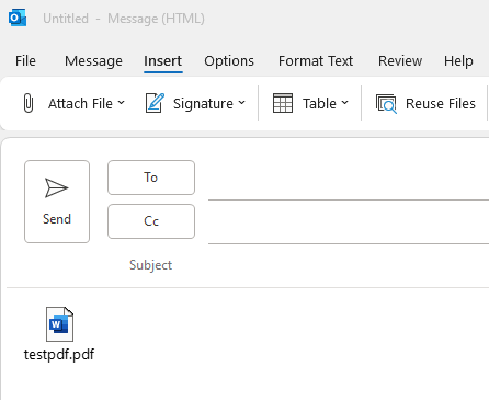 How to embed PDF into email not as a link or icon - but so its actually ...